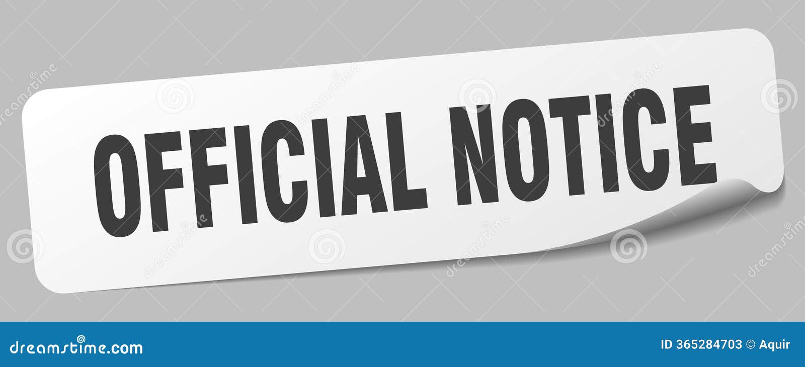 Official Notice Sticker. Official Notice Sign On Transparent Background ...