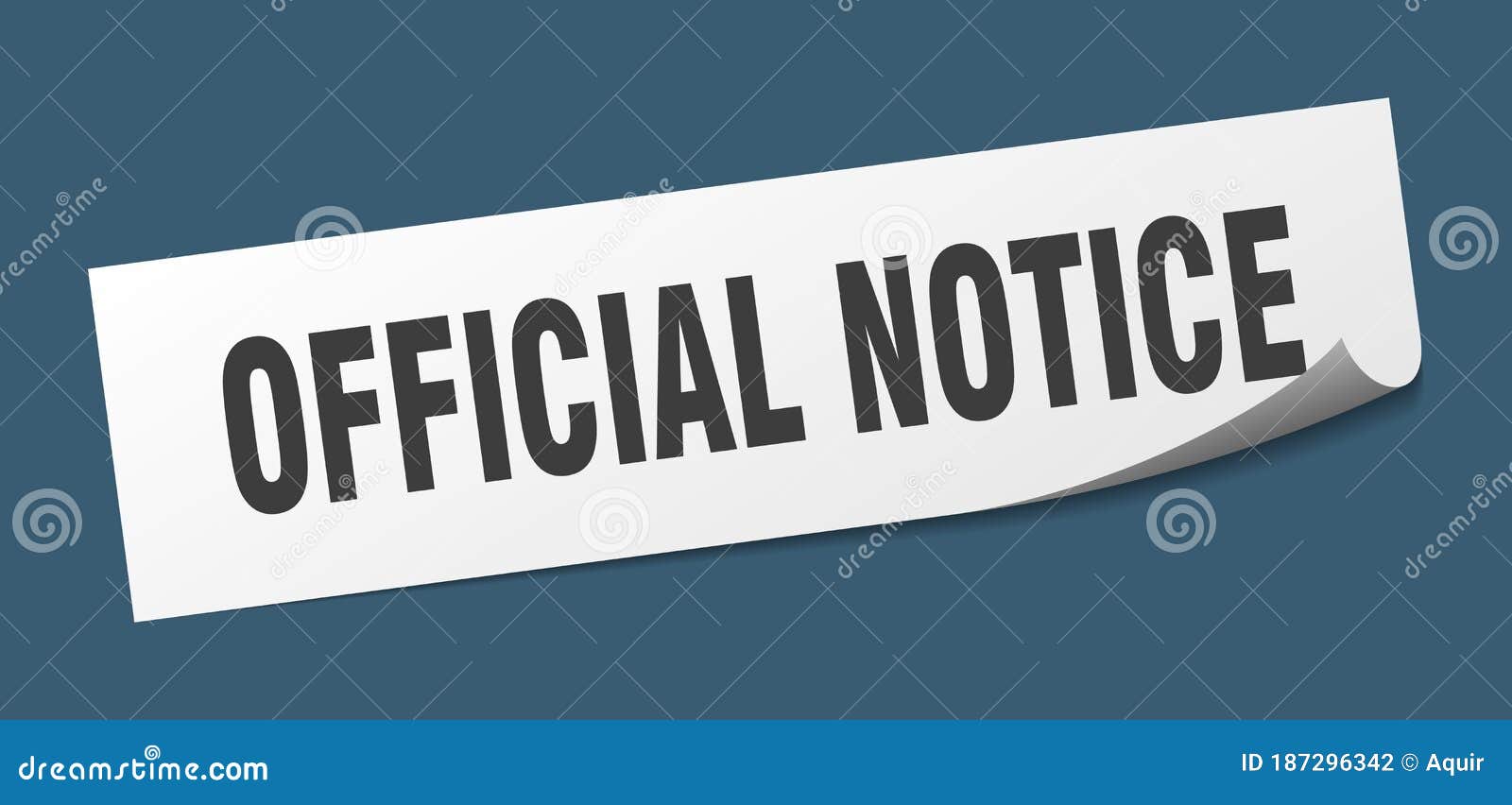 Official Notice Sticker. Official Notice Square Isolated Sign Stock ...