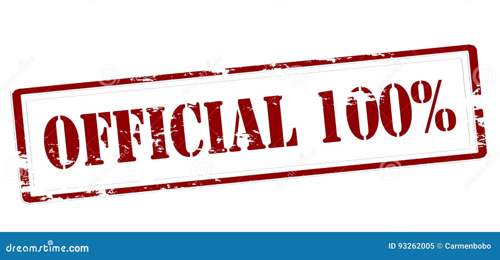 Official One Hundred Percent Stock Illustration - Illustration of sign ...