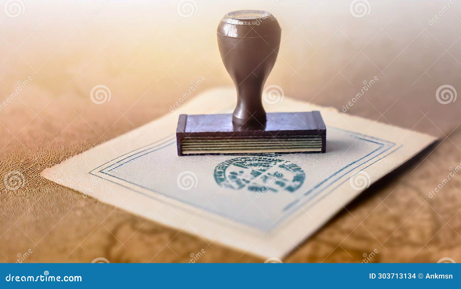 Official Passport Visas Stamps On Sepia Textured Vintage Travel Background Stock Illustration