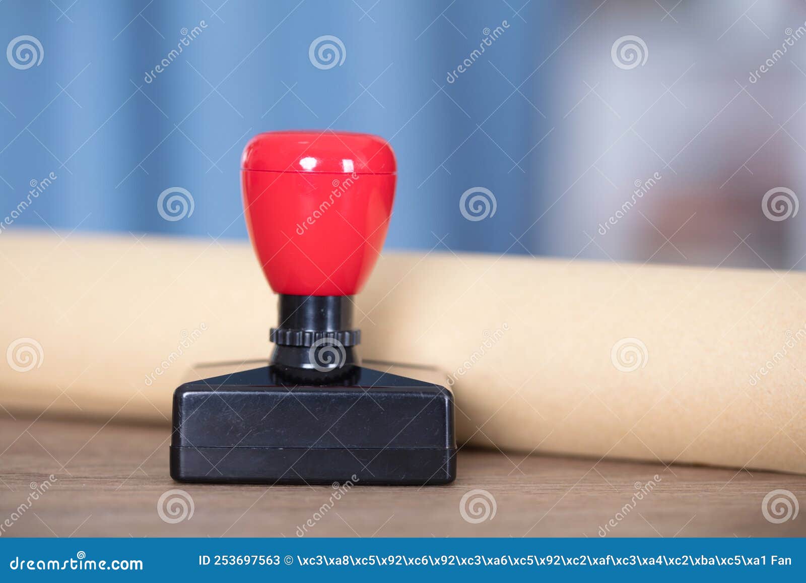 Official Seal and Rolled Official Documents Locked by Chains Stock ...