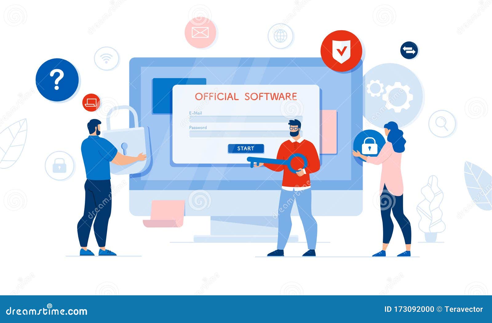 Official Software Access, Audit, Program Analyses Stock Vector ...