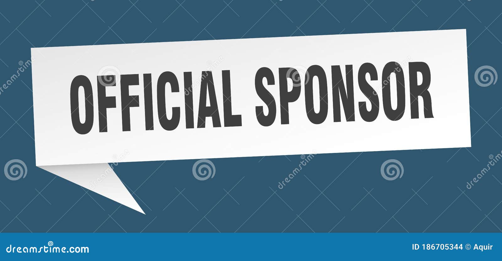 Official Sponsor Banner. Official Sponsor Speech Bubble Stock Vector ...