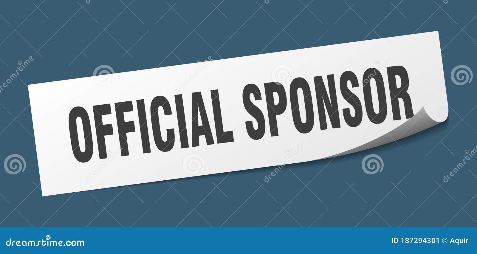Official Sponsor Sticker. Official Sponsor Square Isolated Sign Stock ...