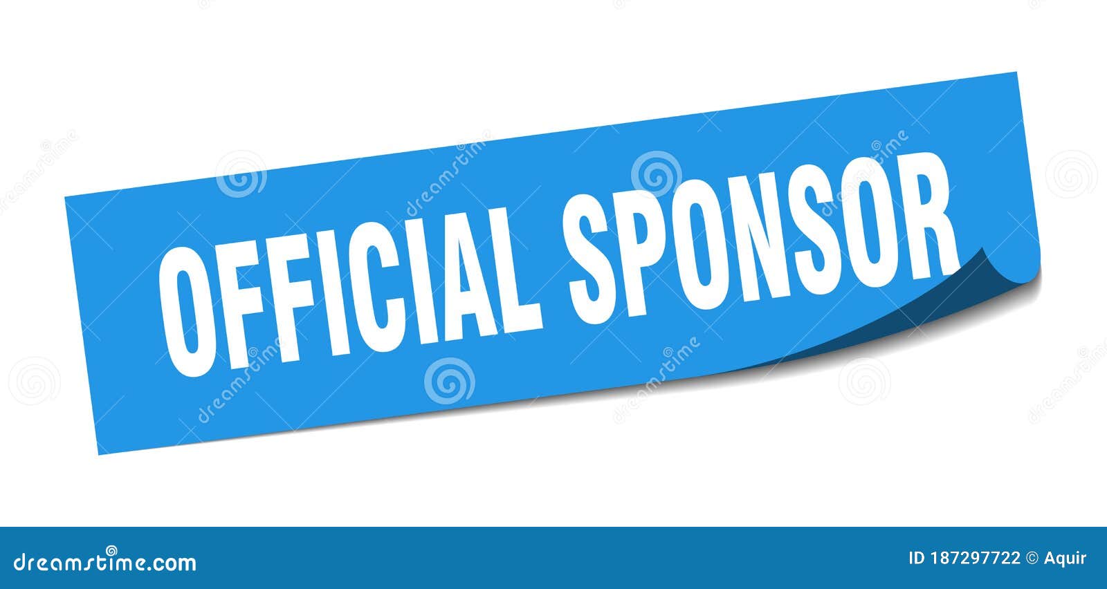 Official Sponsor Sticker. Official Sponsor Square Isolated Sign Stock ...