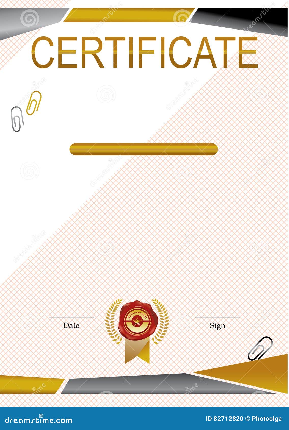 Official Squared Notebook Certificate Stock Vector - Illustration of ...