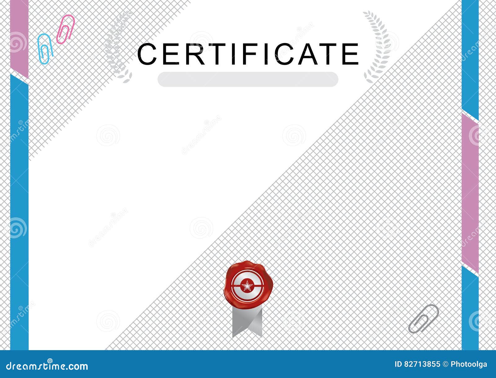 Official Squared Notebook Certificate Stock Vector - Illustration of ...