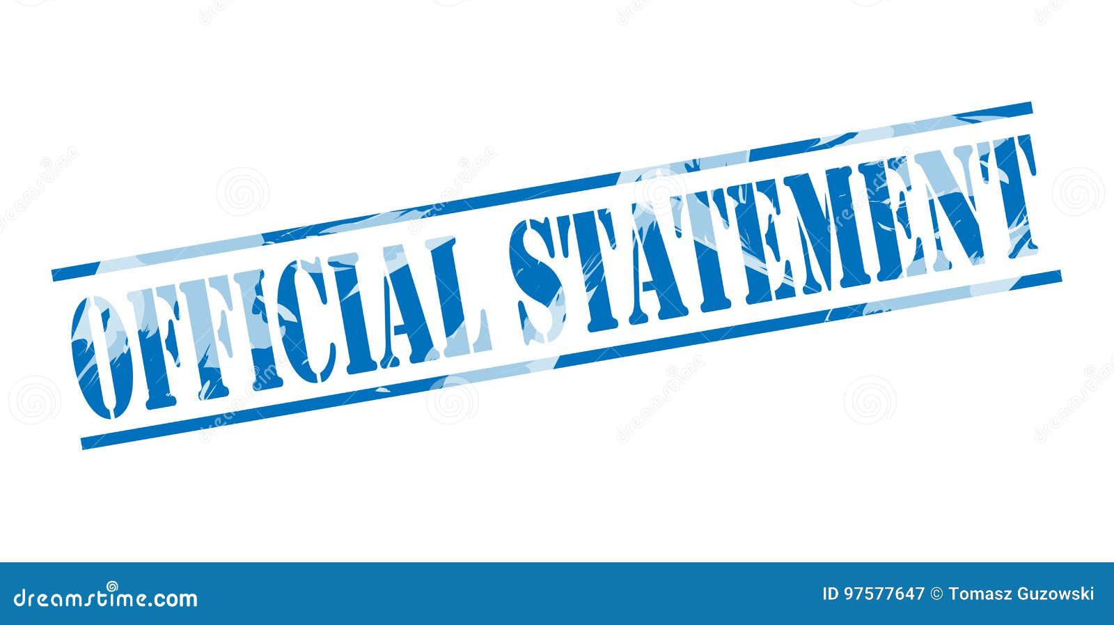 Official Statement Blue Stamp Stock Illustration - Illustration of ...