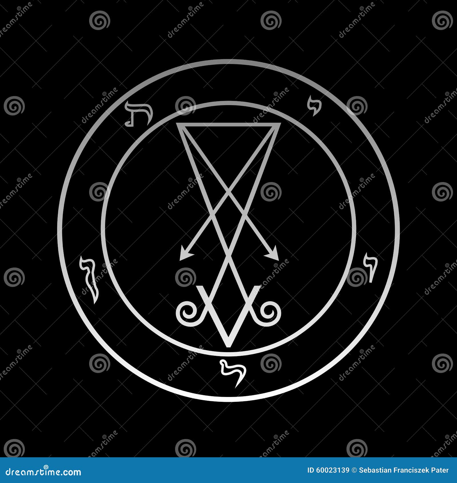 The Official Symbol of Lucifer Stock Vector - Illustration of mystical ...