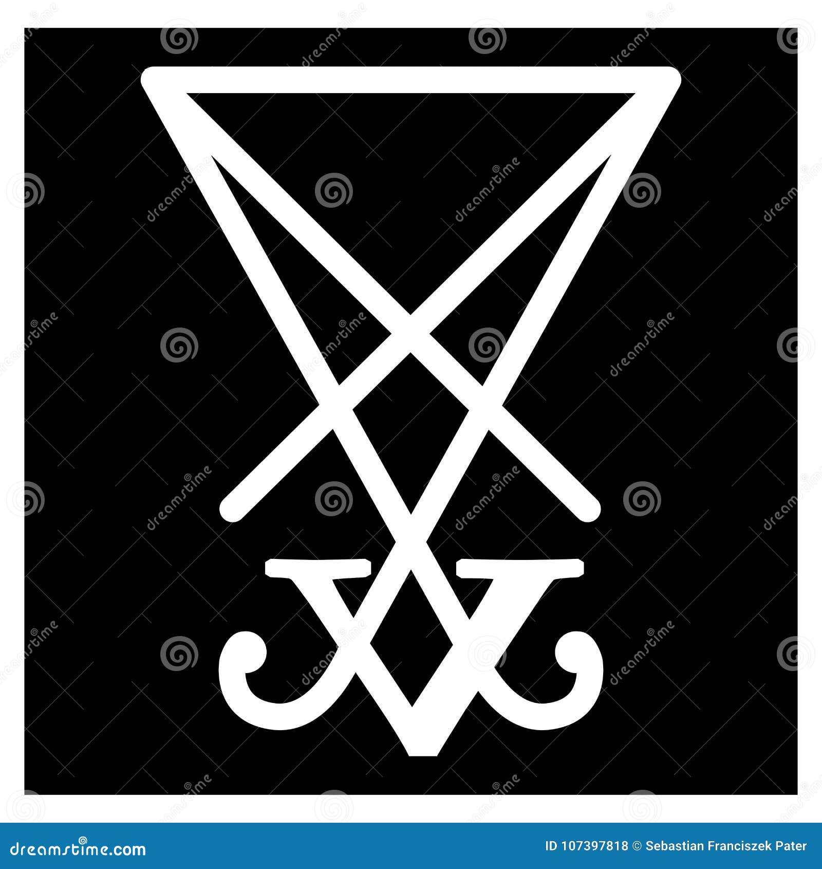 The Official Symbol of Lucifer Stock Illustration - Illustration of ...