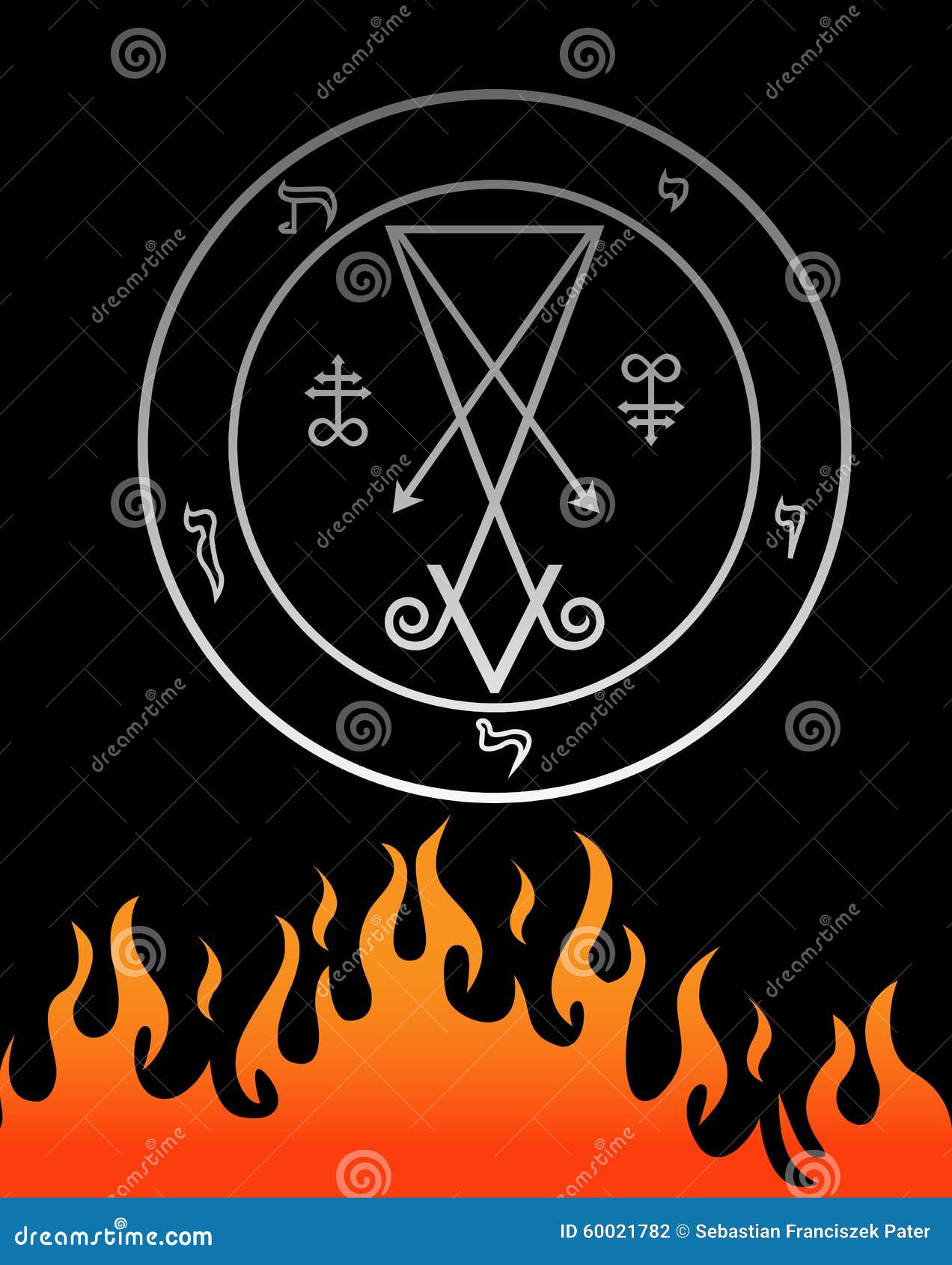 The Official Symbol of Lucifer Stock Vector - Illustration of abstract ...