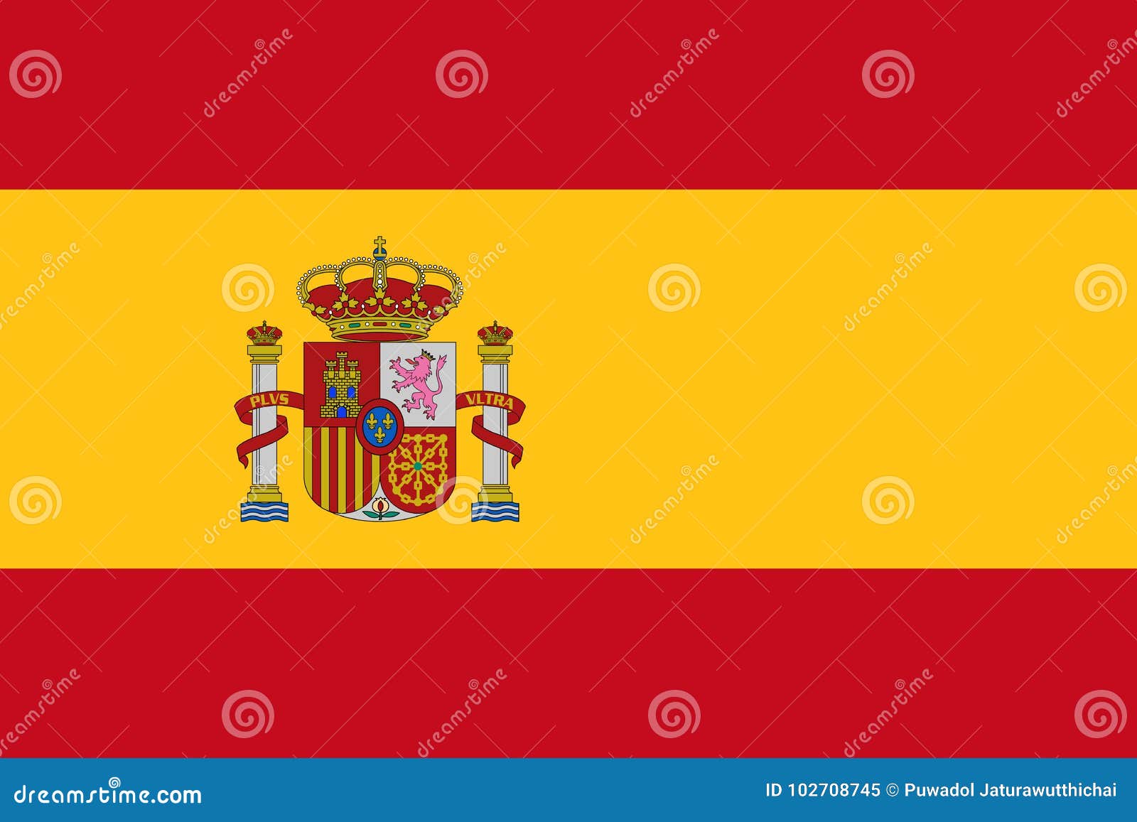 Official Vector Flag of Spain Stock Vector - Illustration of formal ...
