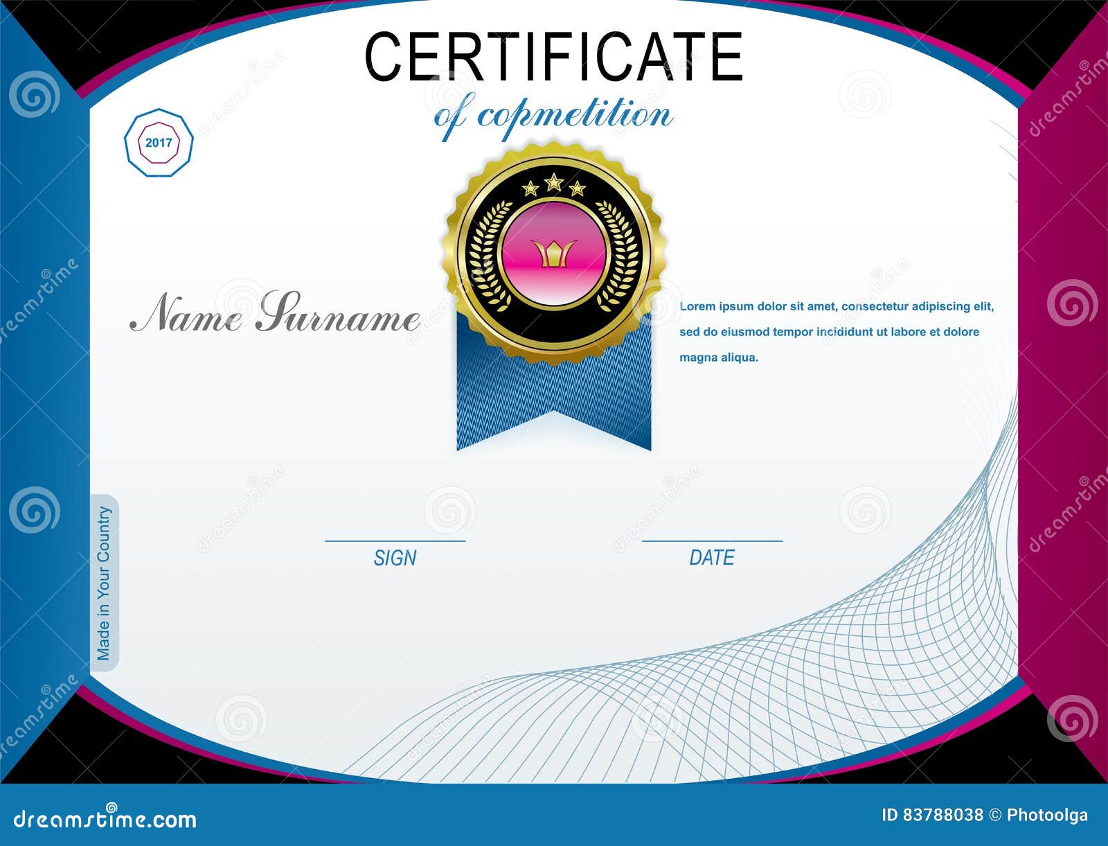 Official White Modern Certificate and Emblem Stock Vector ...