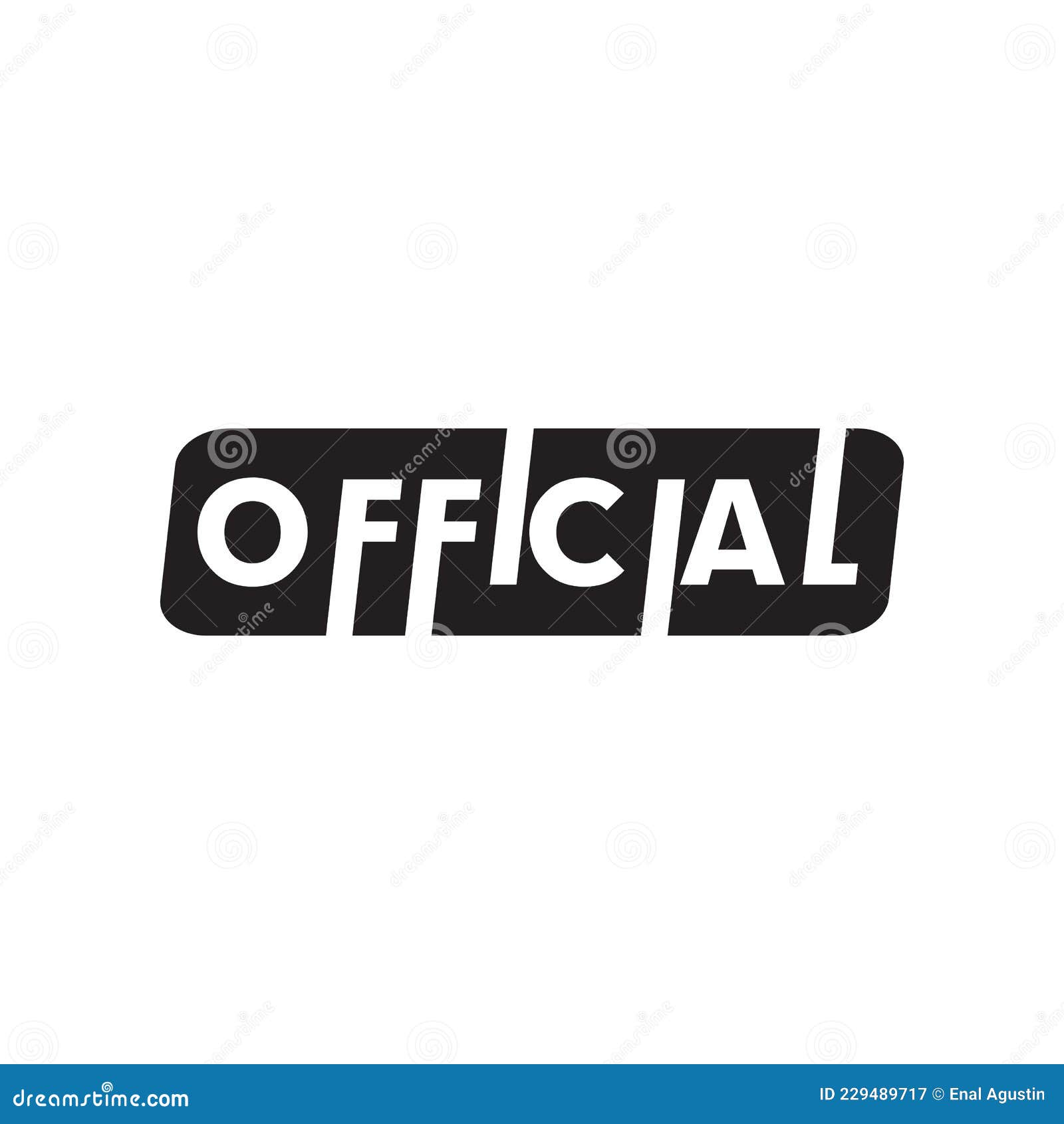 Official Word Text Typography Logo Design Stock Vector - Illustration ...