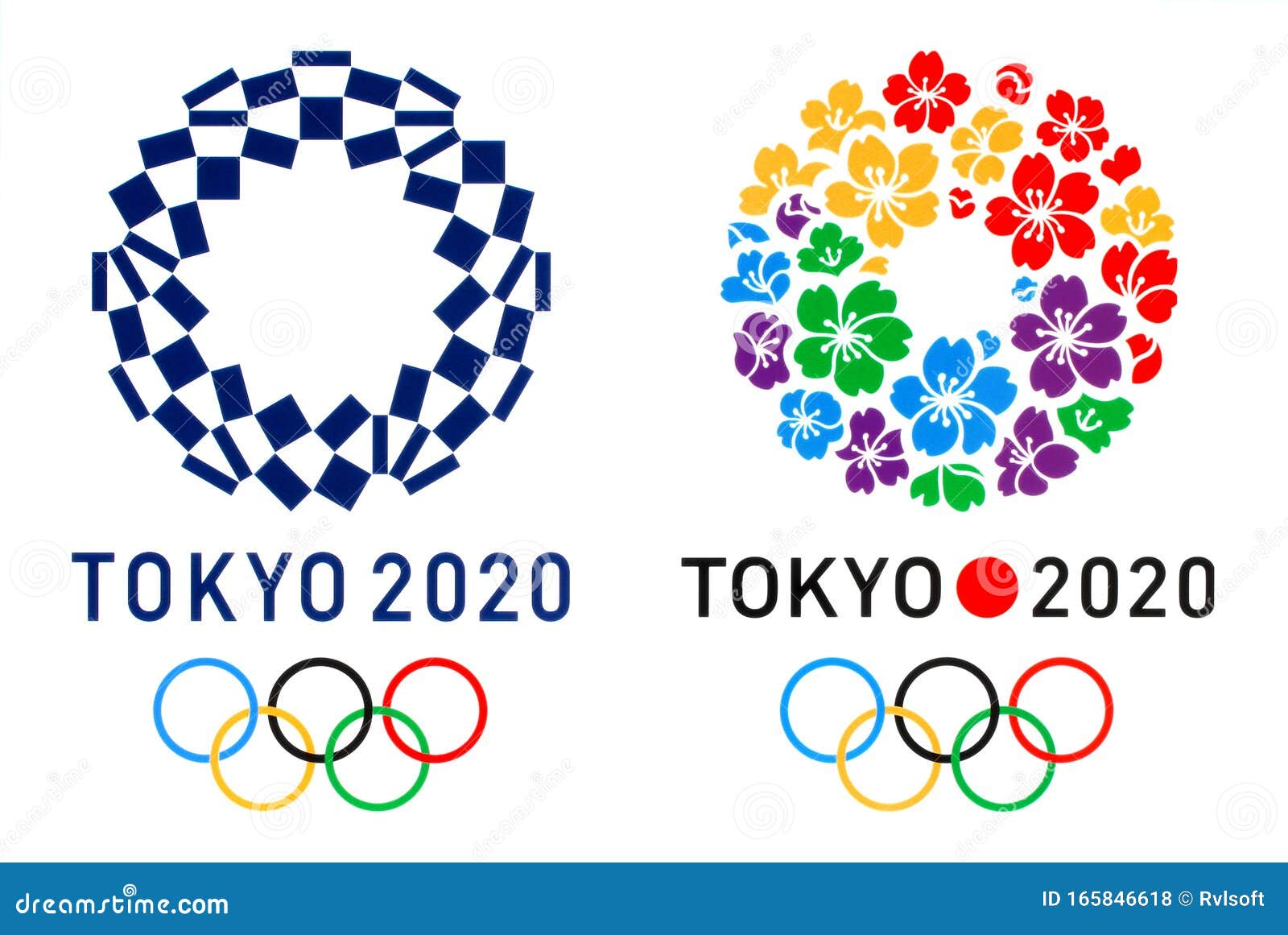 Officieel Logo Van De Olympische Zomerspelen Van 2020 in Tokio En Logo ... Officieel Logo Van De Olympische Zomerspelen Van 2020 in Tokio En Logo ...