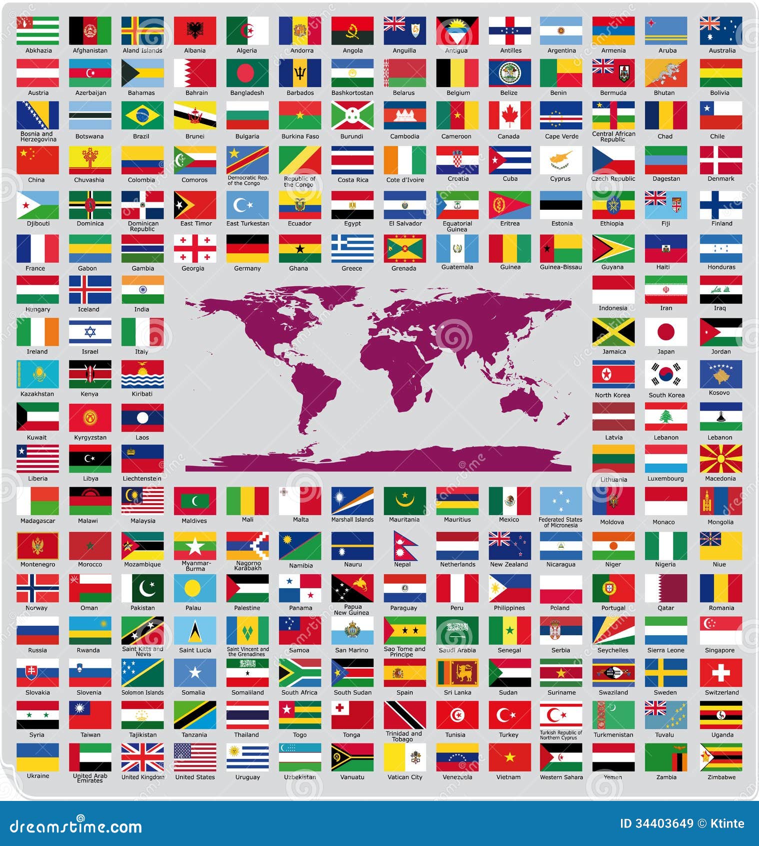 Officiella landsflaggor vektor illustrationer. Illustration av jord ...