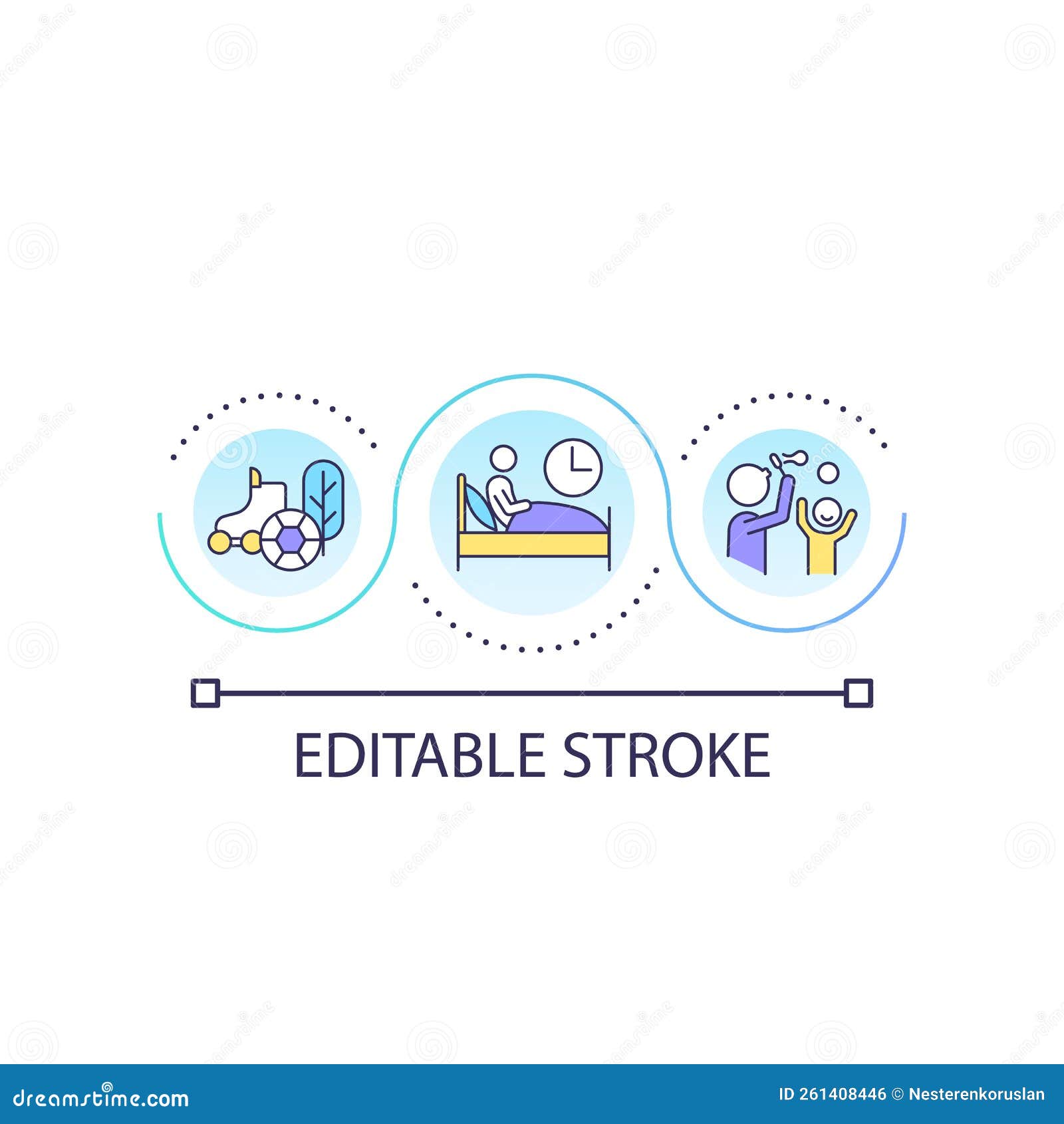 Offline Activity Loop Concept Icon Stock Vector - Illustration of ...