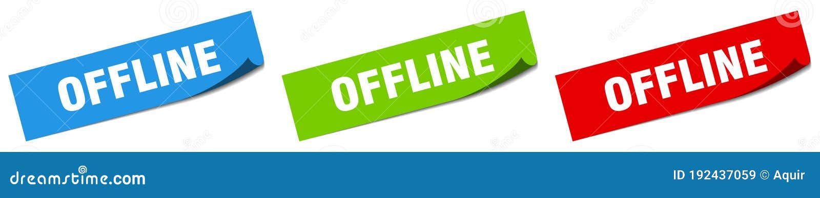 Offline Banner. Offline Speech Bubble Label Set. Stock Vector ...