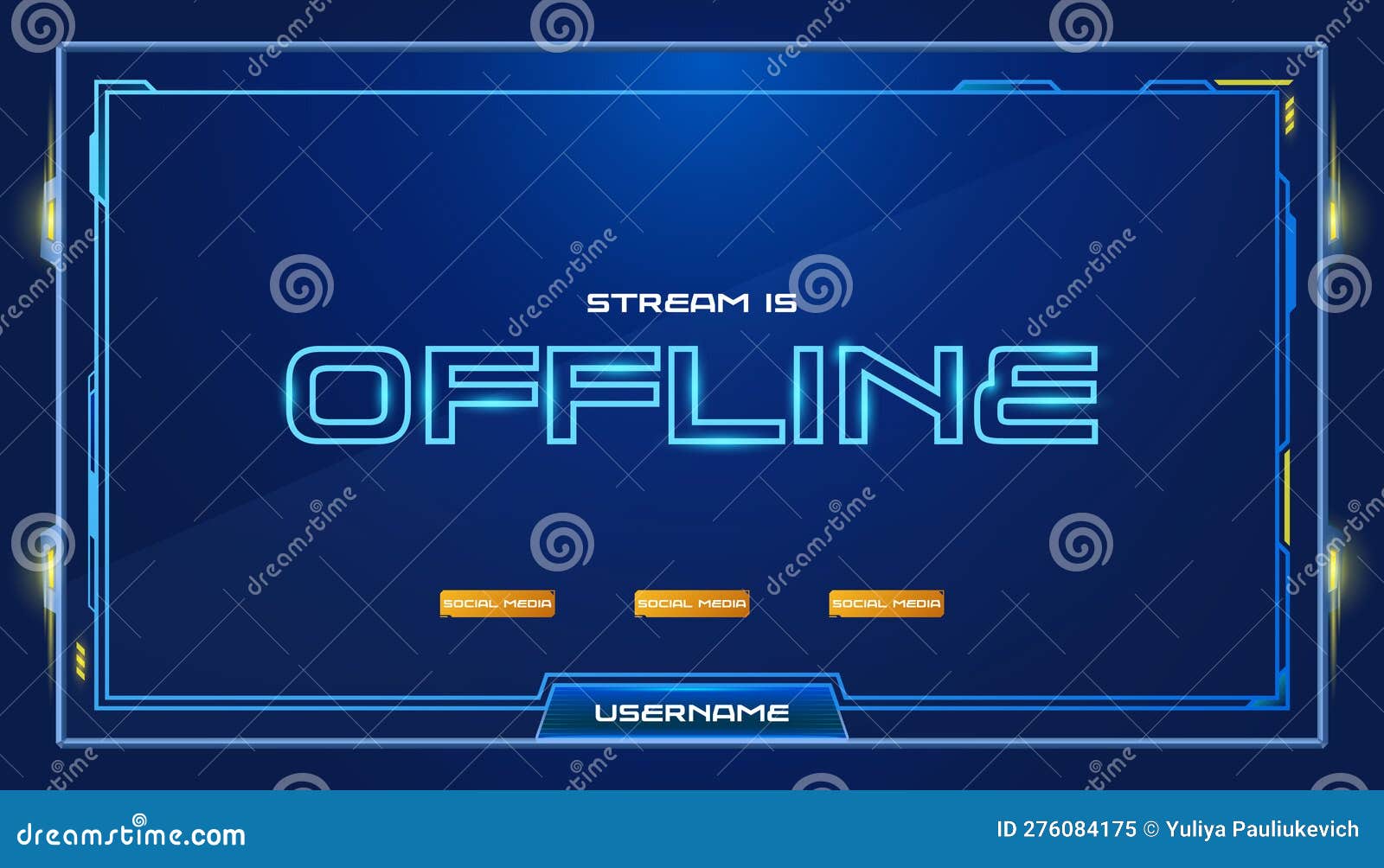 Offline Banner Stream Template Design Stock Vector - Illustration of ...