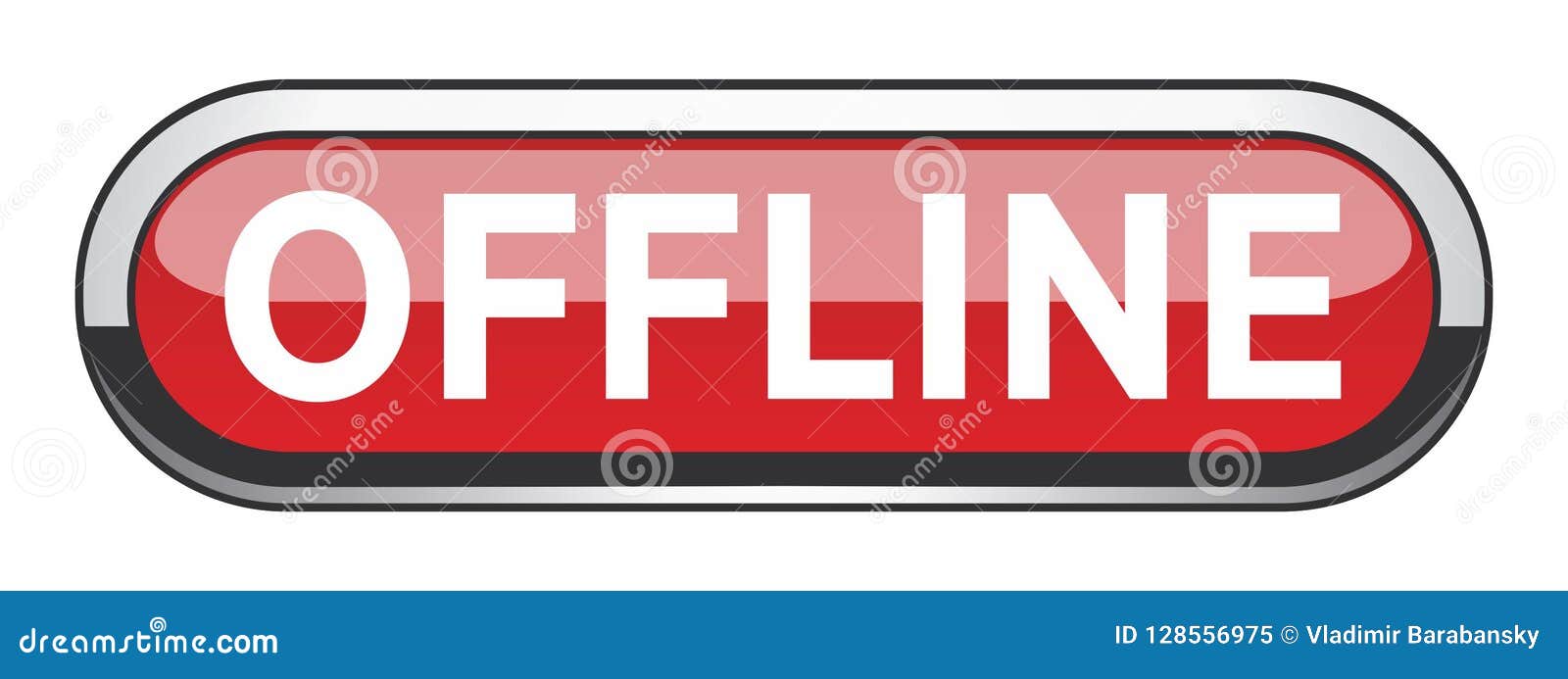 Offline Button on Isolated Background Stock Vector - Illustration of ...