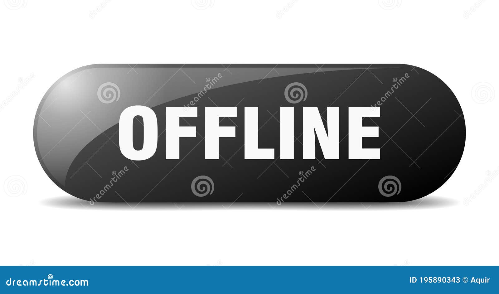 Offline Button. Offline Sign. Key. Push Button Stock Vector ...