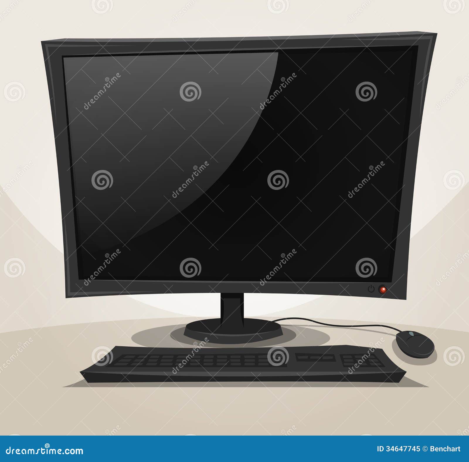 Offline Desktop Computer stock vector. Illustration of home - 34647745