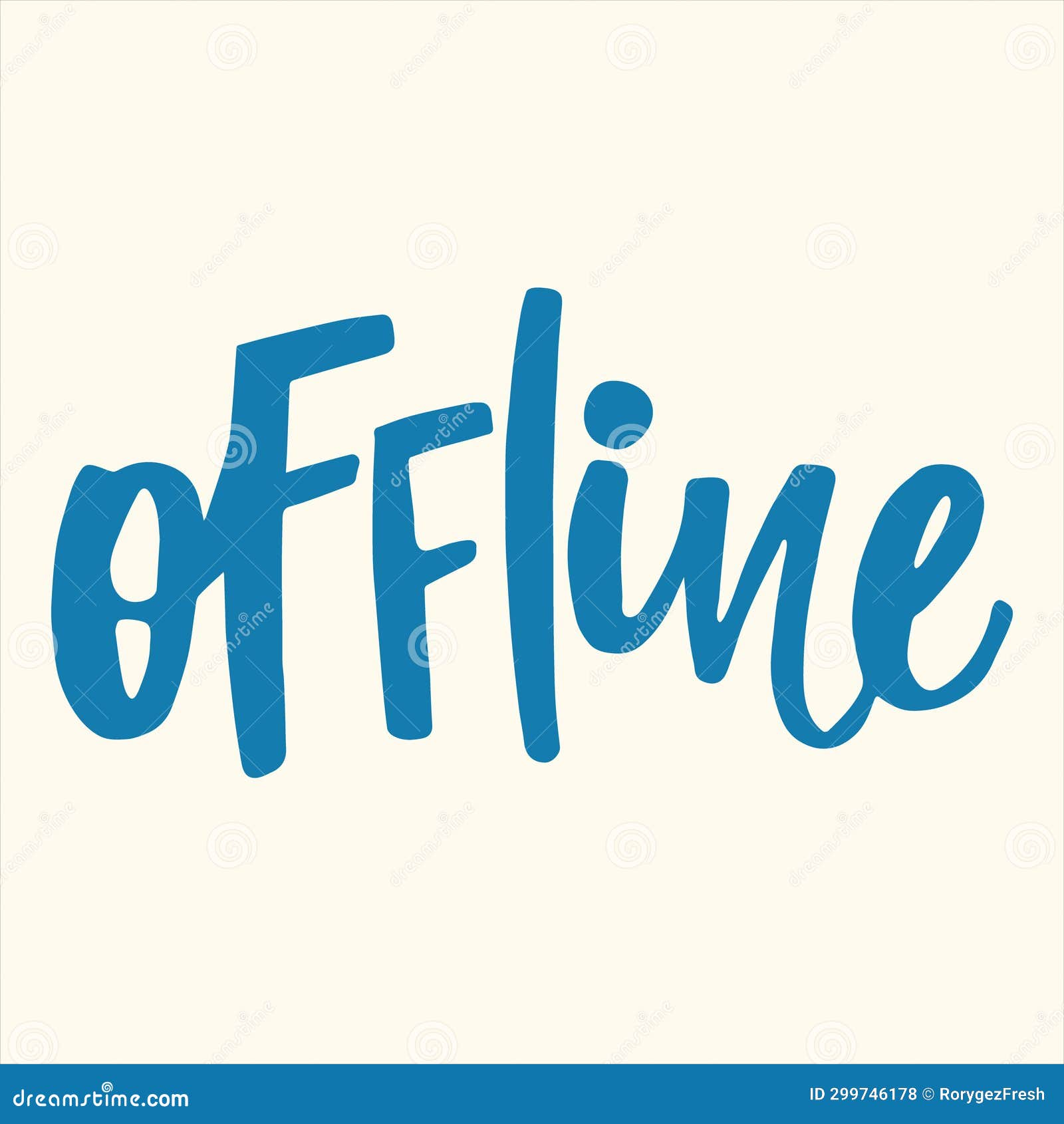 Offline - Handwritten Word. Stock Vector - Illustration of slogan ... Offline - Handwritten Word. Stock Vector - Illustration of slogan ...