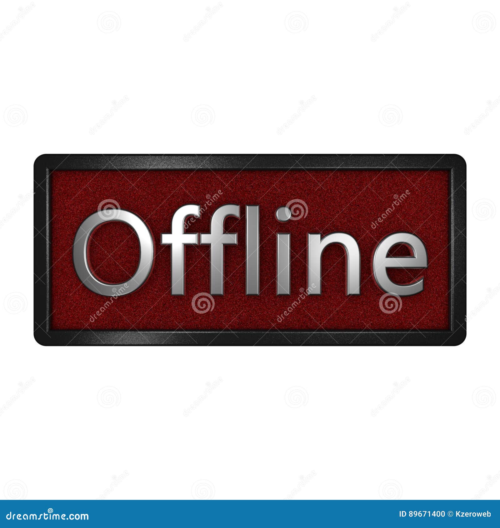 Offline Icon. Isolated Graphic Illustration. 3d Rendering Stock ...