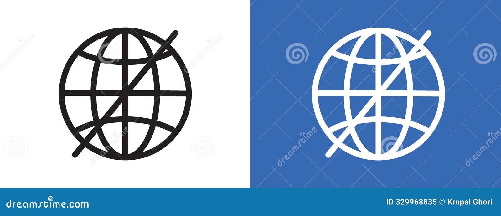 Offline Logo Sign Set Vector Outline Stock Illustration - Illustration ...