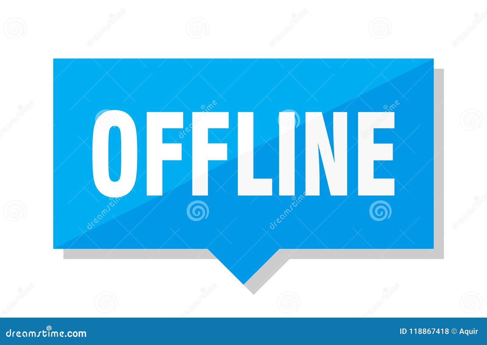 Offline price tag stock vector. Illustration of speak - 118867418