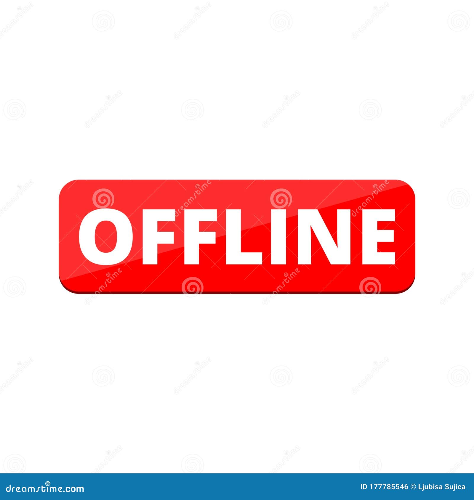 Offline Red Sign Royalty-Free Stock Photography | CartoonDealer.com ...