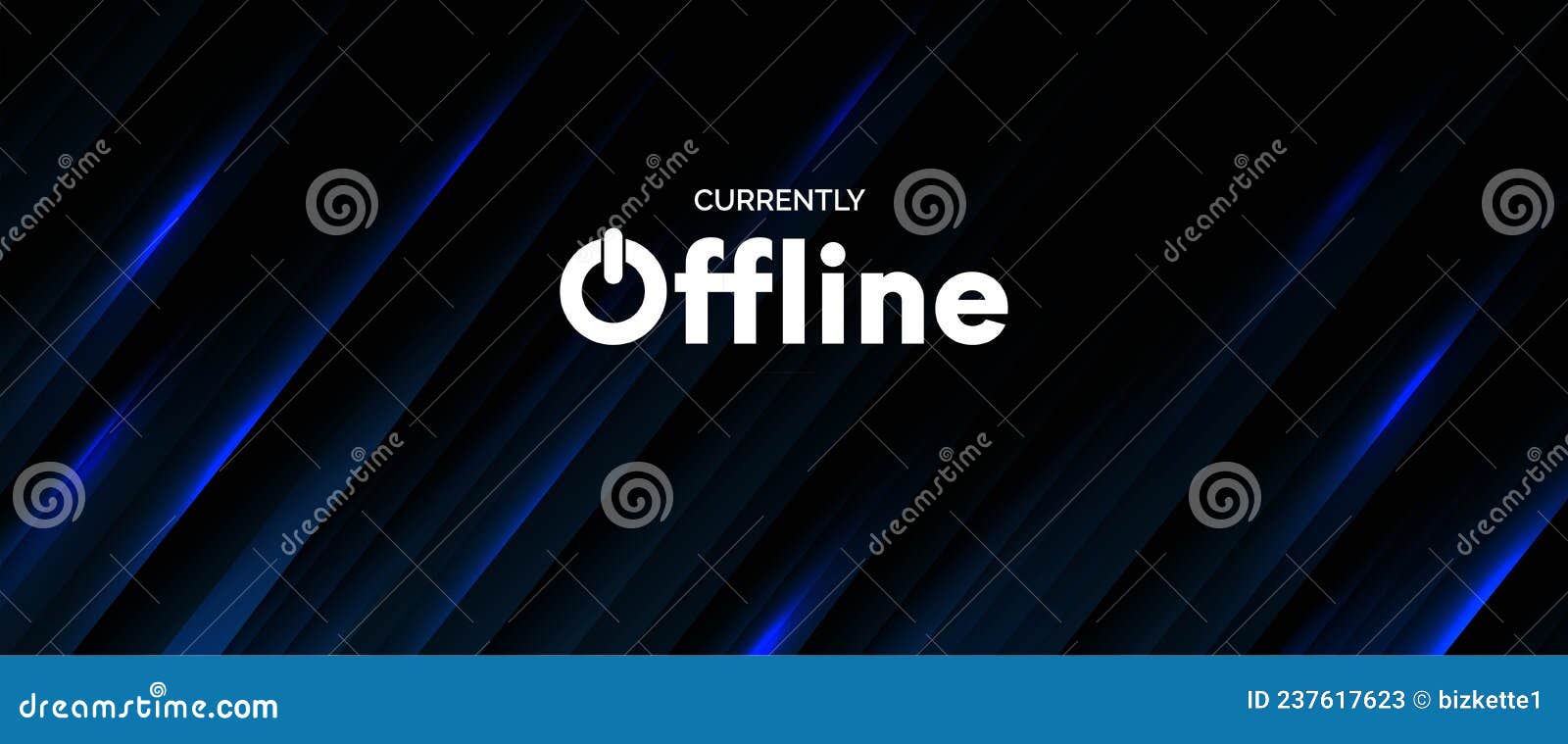 Offline Social Media Background with Blue Lines Vector Illustration ...