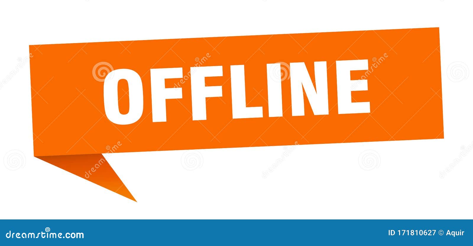 Offline Speech Bubble. Offline Ribbon Sign Stock Vector - Illustration ...