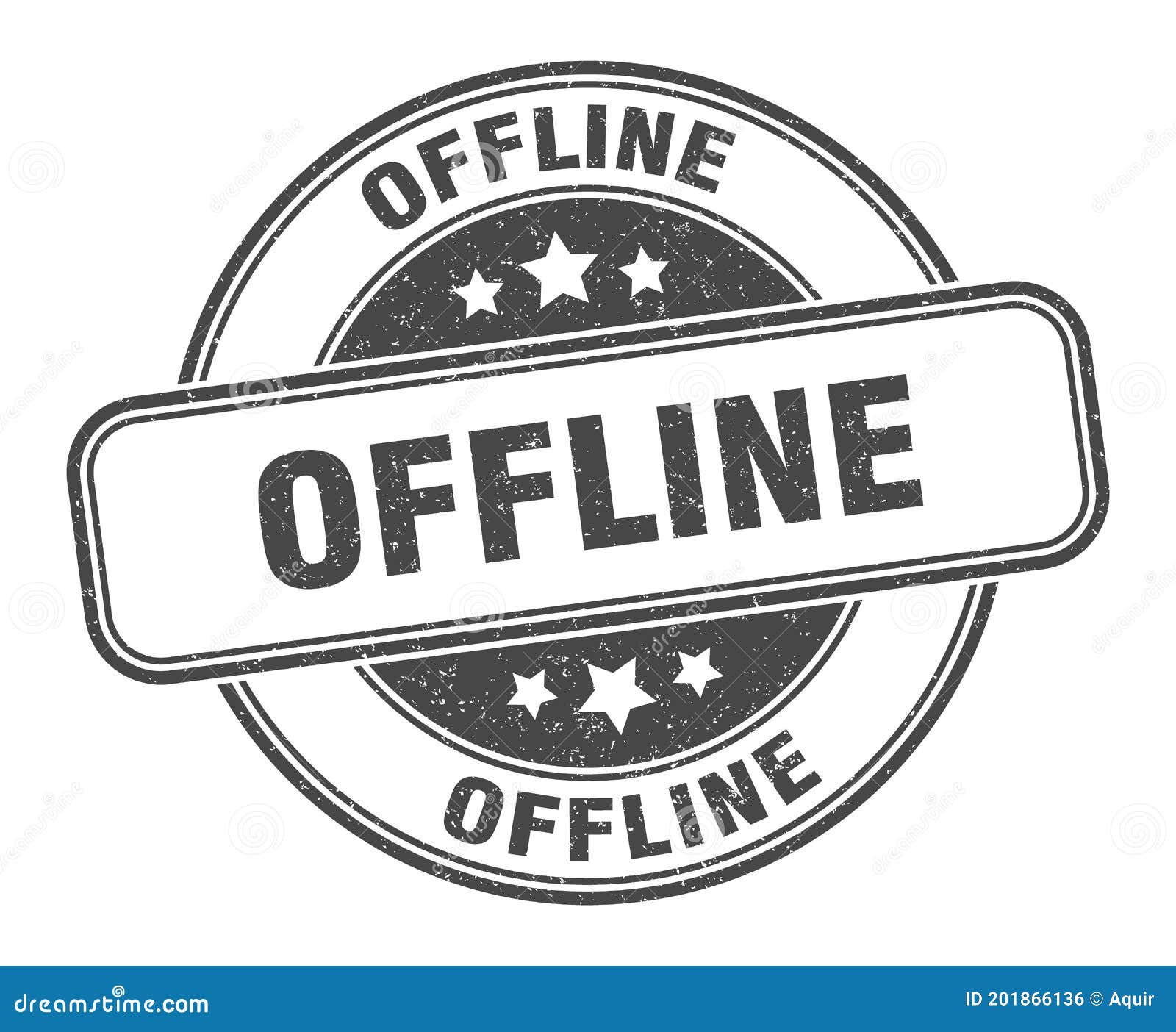 Offline Stamp. Offline Round Grunge Sign Stock Vector - Illustration of ...