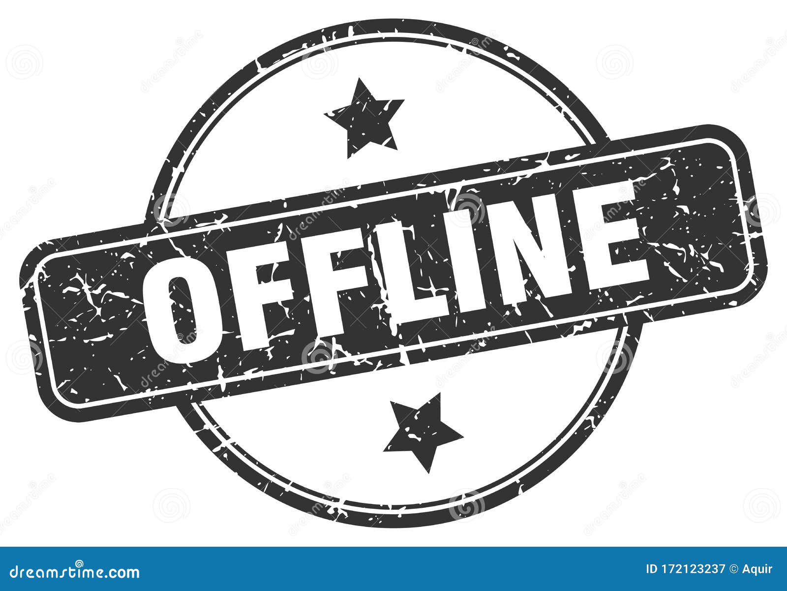 Offline Stamp. Offline Round Grunge Sign Stock Vector - Illustration of ...