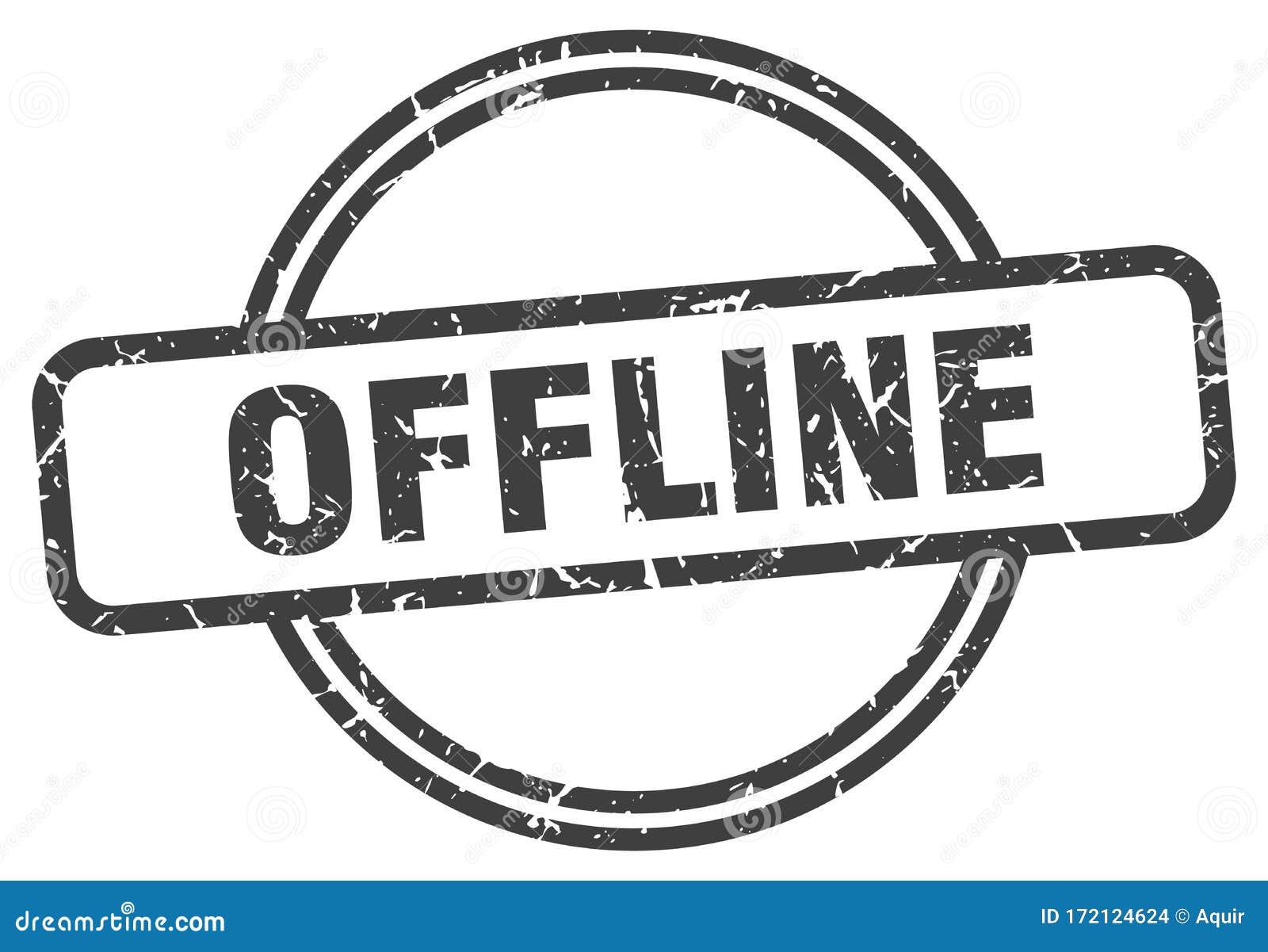 Offline Stamp. Offline Round Grunge Sign Stock Vector - Illustration of ...