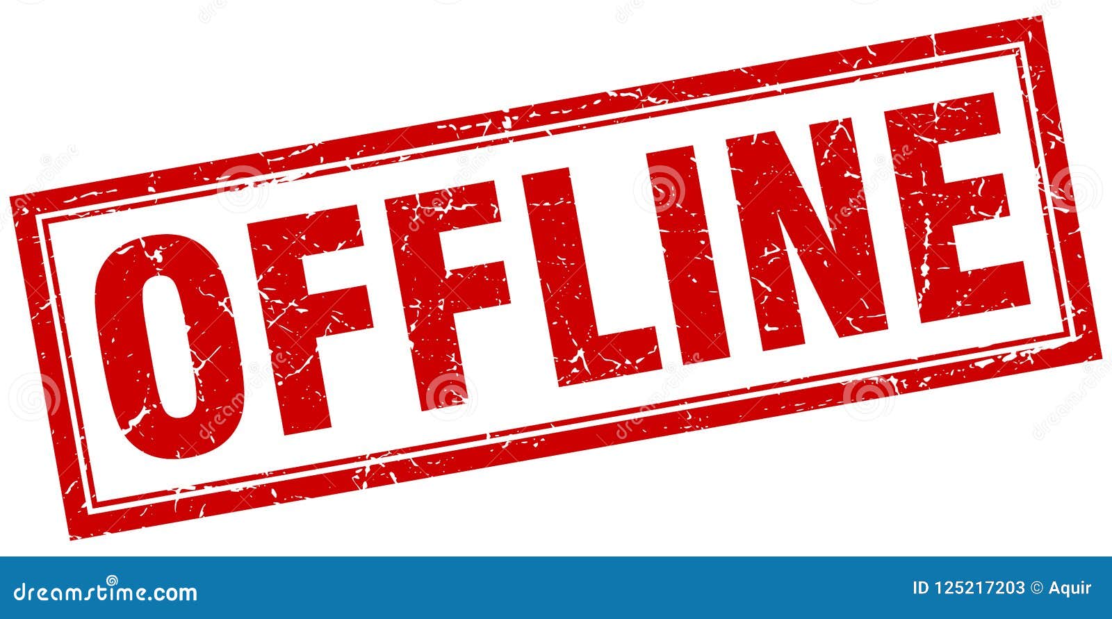 Offline stamp stock vector. Illustration of rubber, seal - 125217203