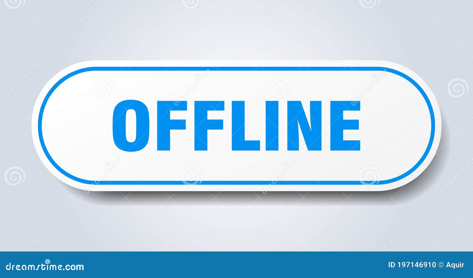 Offline sticker. stock vector. Illustration of sign - 197146910