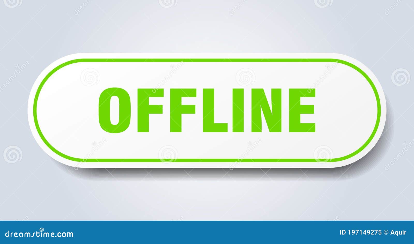 Offline sticker. stock vector. Illustration of isolated - 197149275