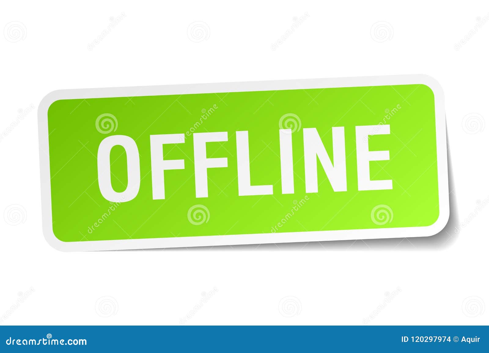 Offline sticker stock vector. Illustration of peeler - 120297974