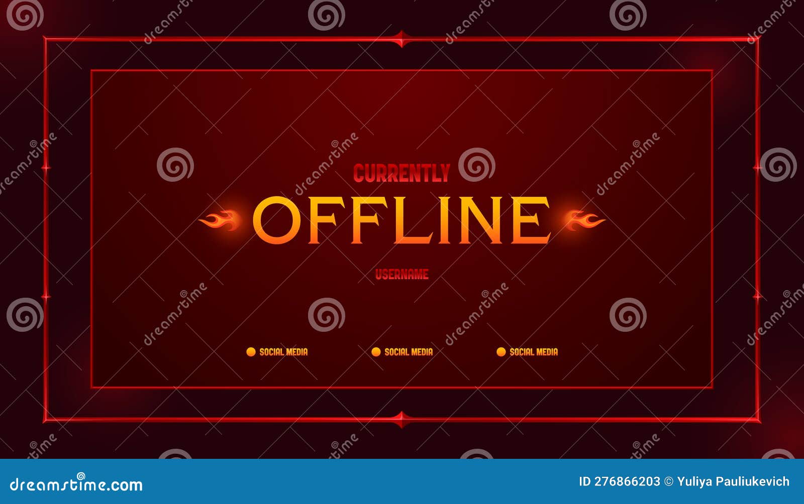 Offline Stream Banner Design Stock Vector - Illustration of background ...