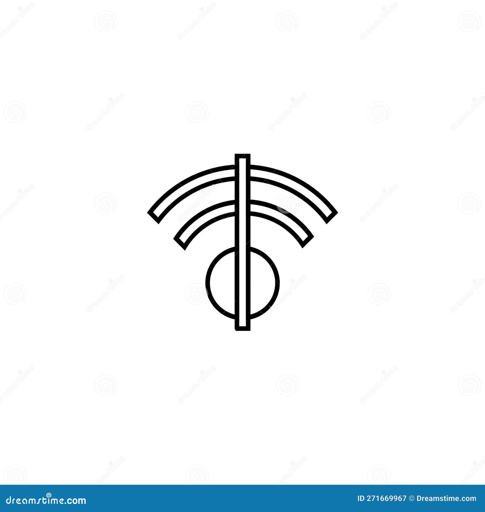 Offline Wifi Icon. Disconnected Wireless Network Pictogram. No Signal ...