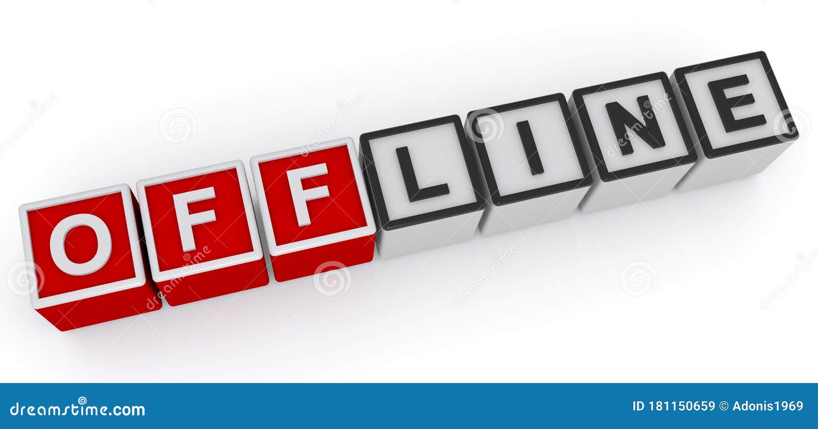 Word OFFLINE With Power Button. Vector Zentangle Object For Decoration ...