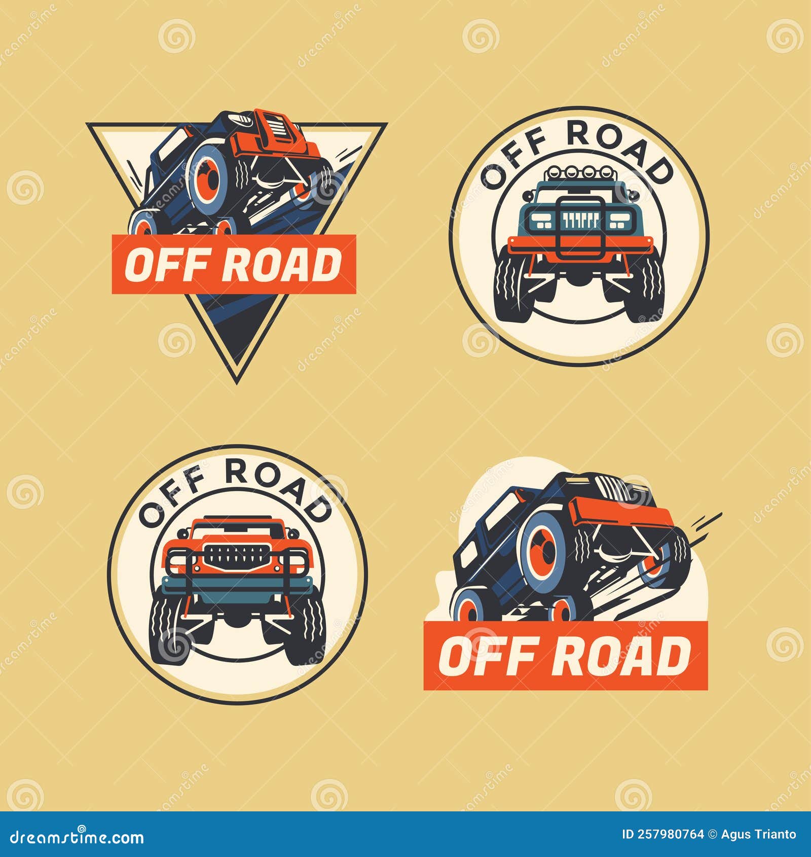Set of Off-road Insignia and Badge Vector Collection Stock Vector ...