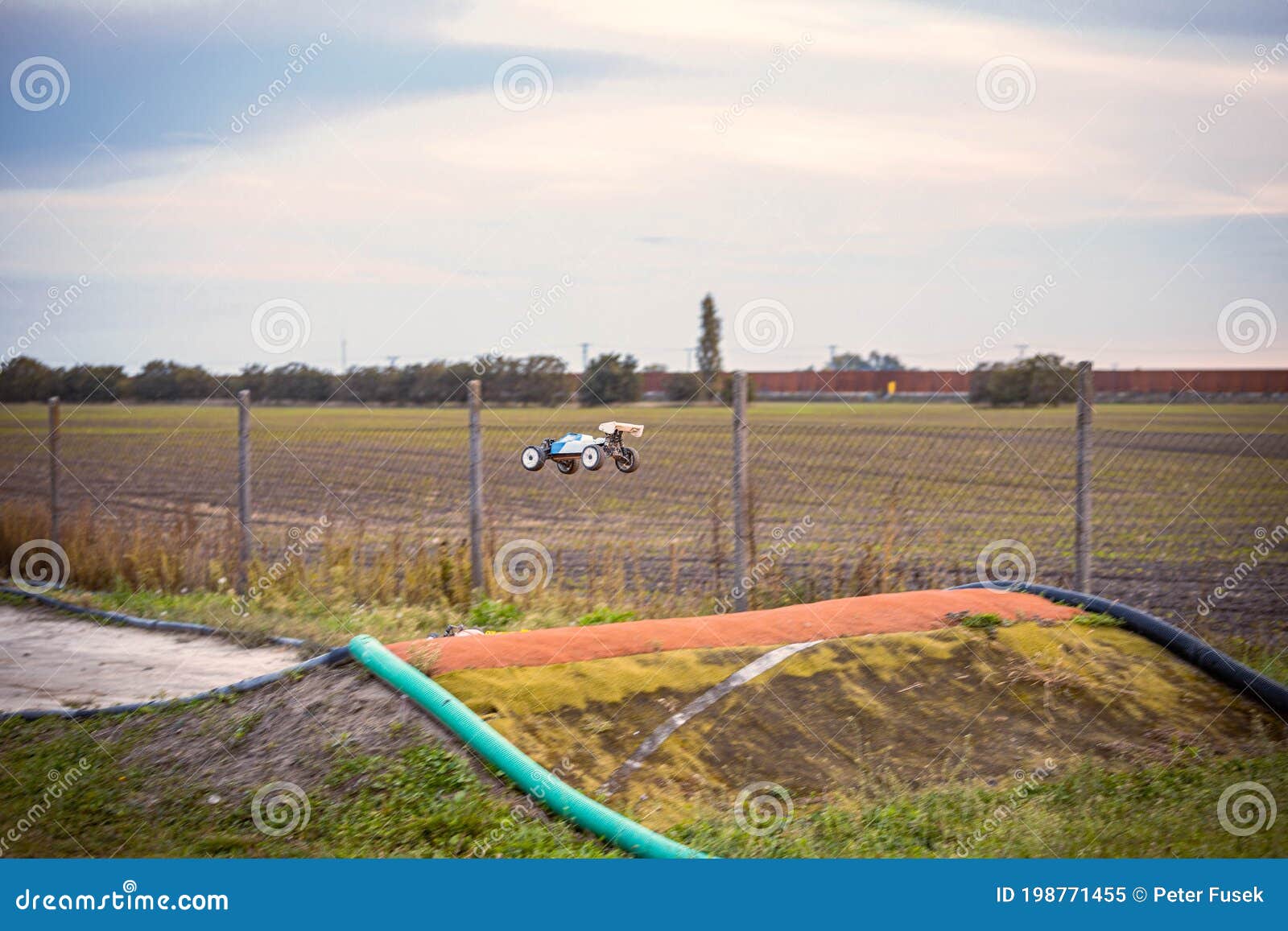 Offroad RC Buggy Driving on an Outdoor Dirt Track Stock Image - Image ...