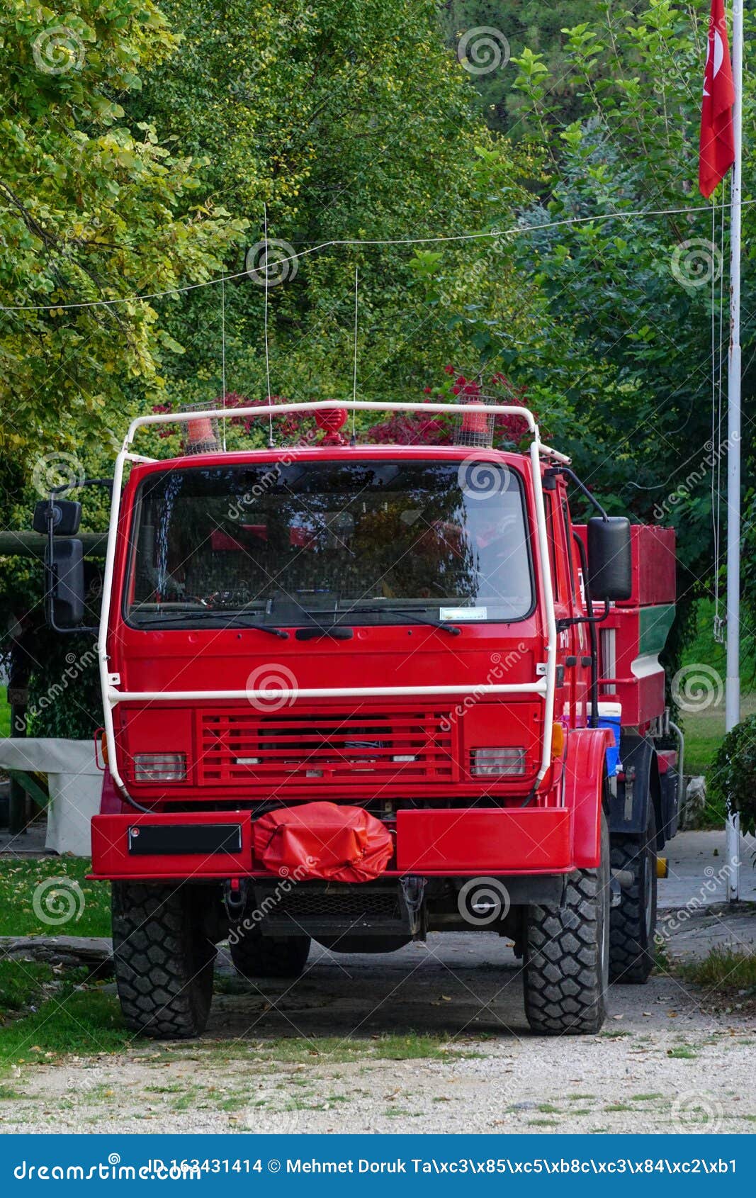 Offroad Spec Fire Engine Portrait View Stock Photo - Image of safety ...