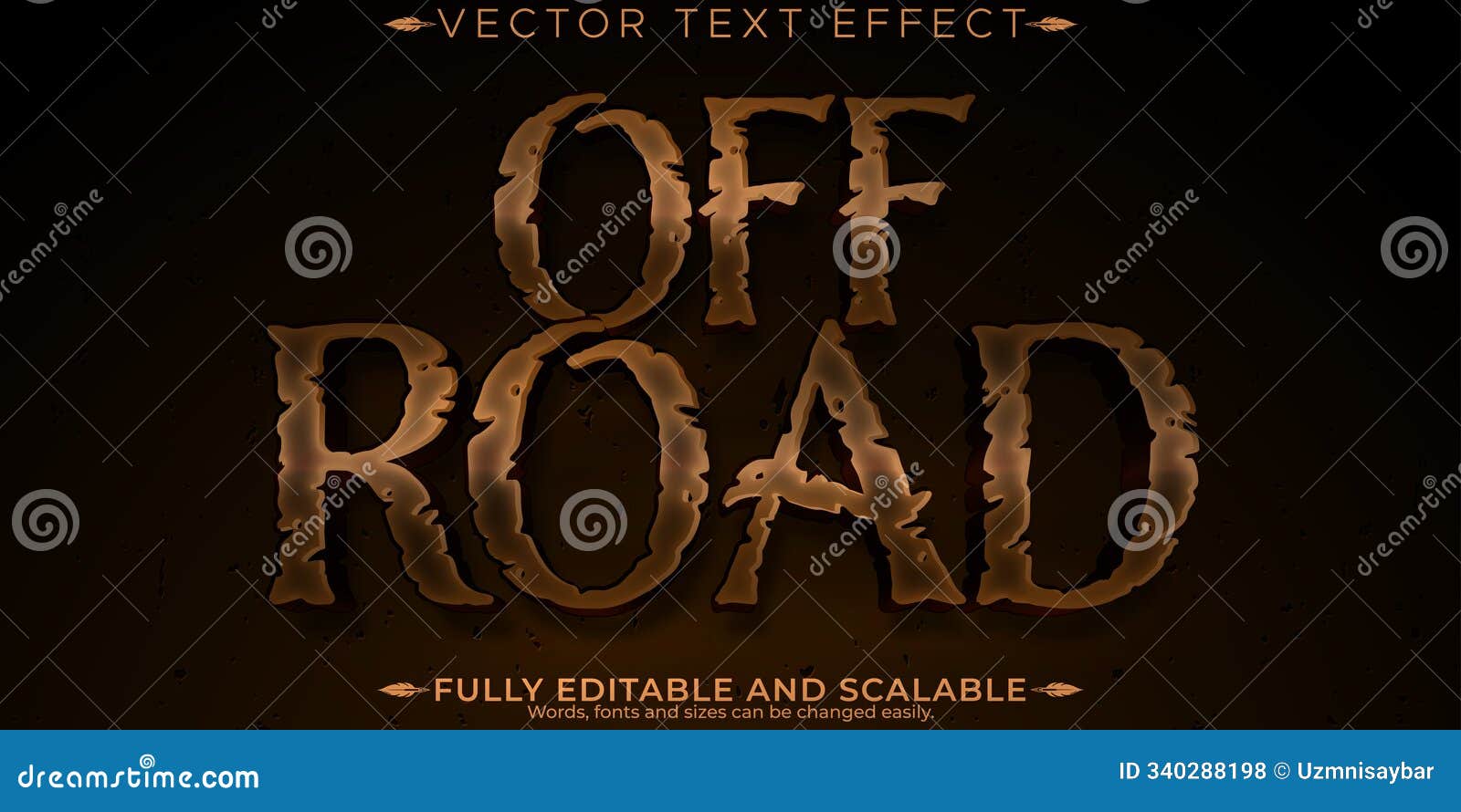 Offroad Text Effect, Editable Rally and 4x4 Text Style Stock Vector ...