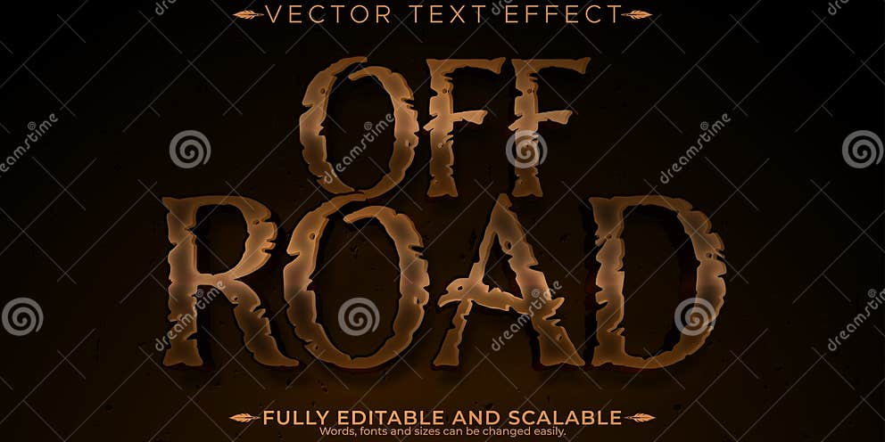 Offroad Text Effect, Editable Rally and 4x4 Text Style Stock Vector ...