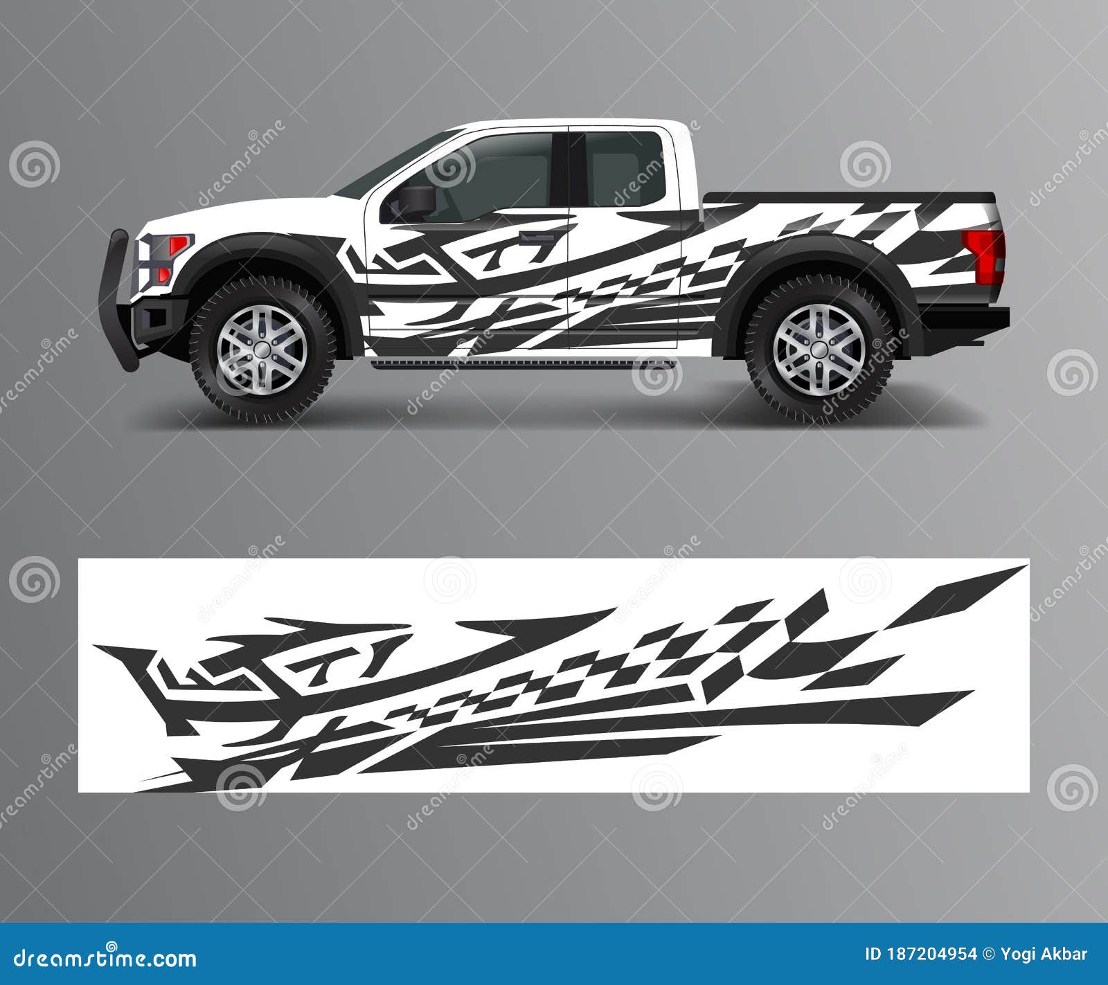 Vector Pickup Truck On White Background | CartoonDealer.com #91003194