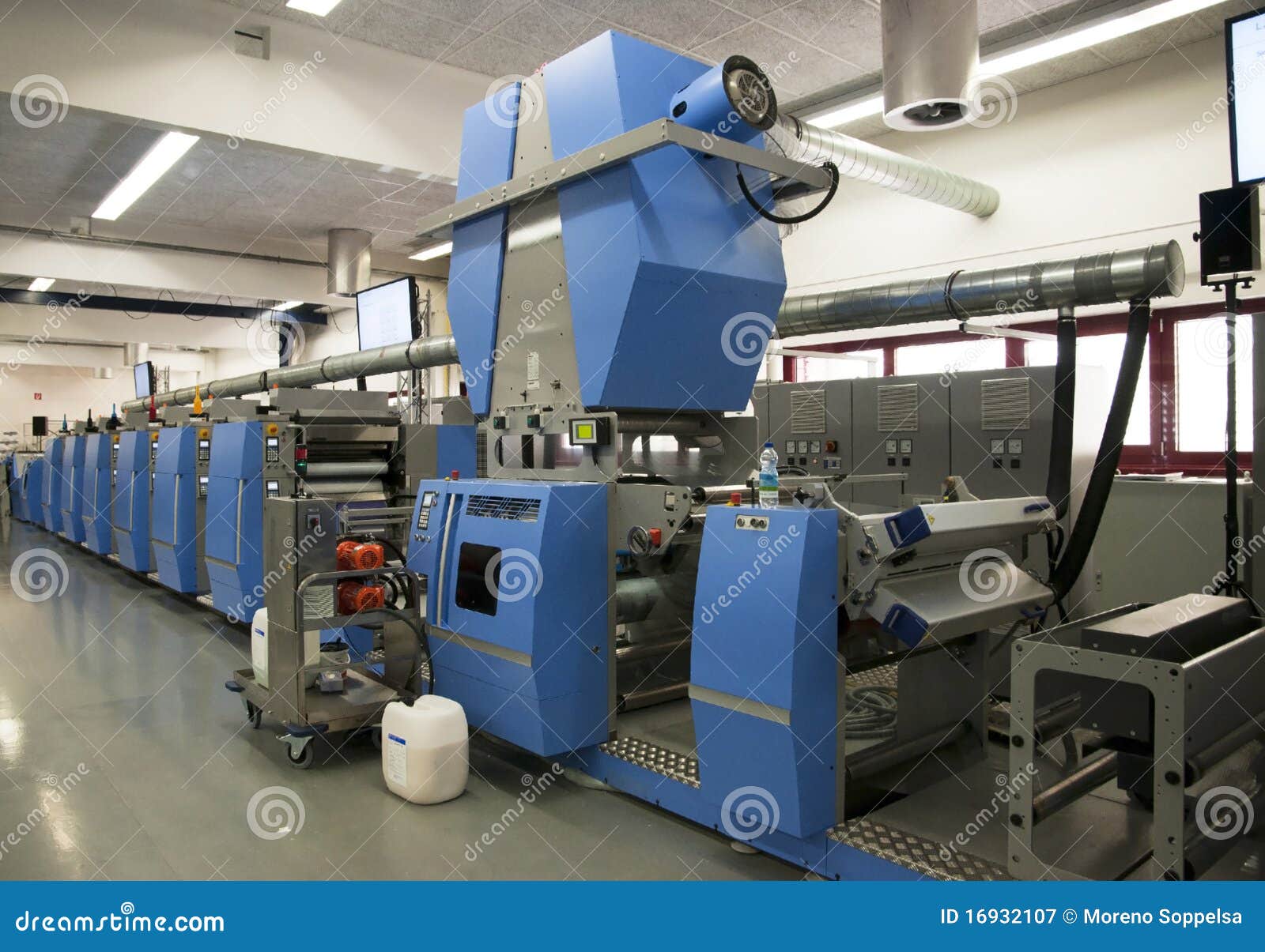 Offset/flexo Press for Labels Stock Image - Image of film, commerce ...